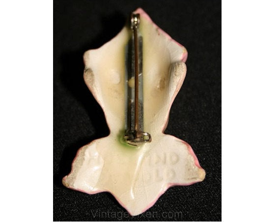 40s Lady Head Brooch - Charming 1940s Elfin Lady's Head Vintage Pin ...