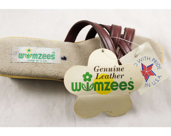 Size 6 Brown Sandals - Leather Straps Nice Quality 1970s Flip Flops ...