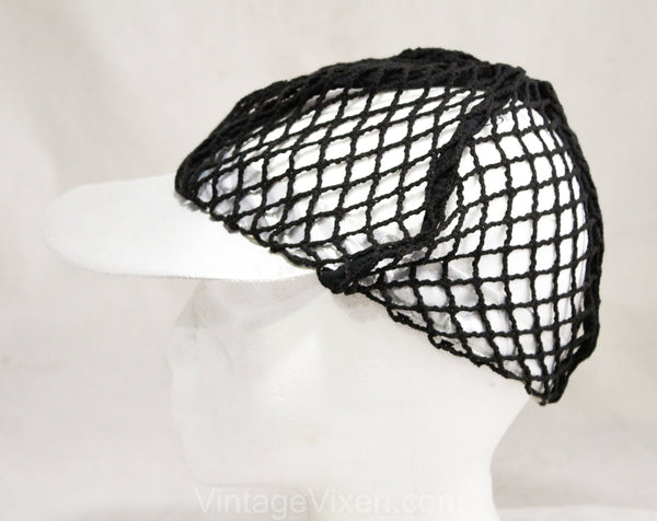 Hip-Hop 1980s 90s Baseball Cap - Black Fishnet Hat - See Through Fish ...